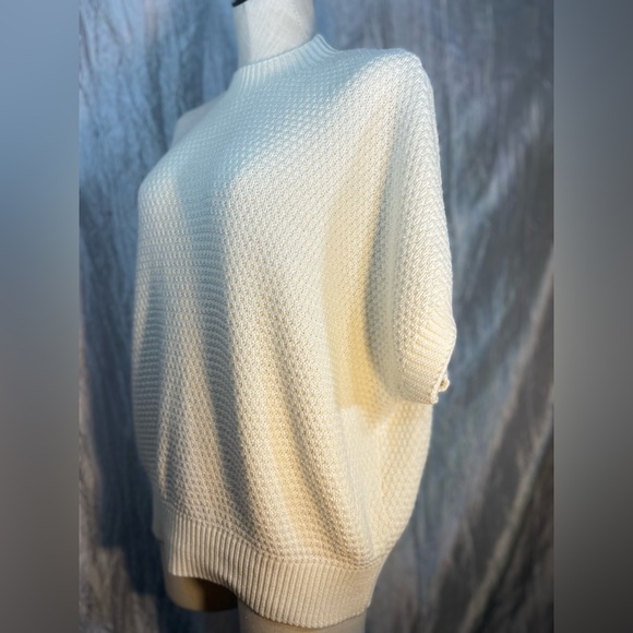 Cyrus | Sweaters | Cyrus Off White Oversized Mock Short Sleeve Sweater ...
